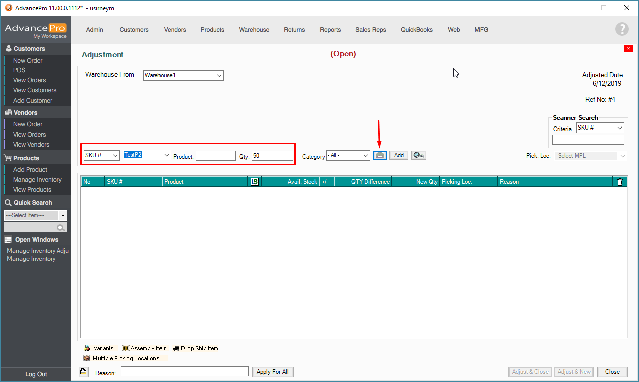 How to use multiple adjustment tool NEGATIVE / SUBTRACT